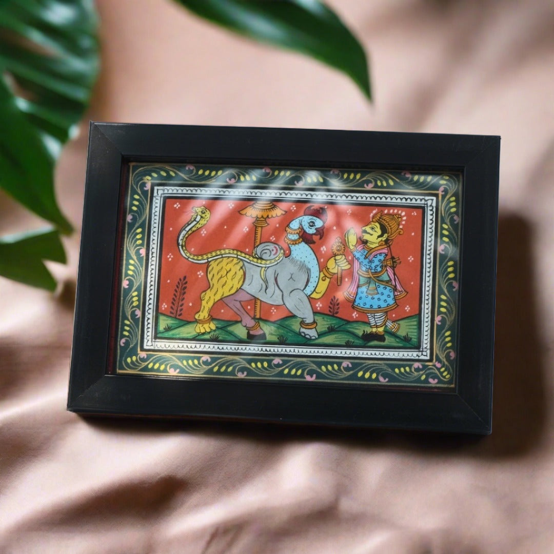 Framed Pattachitra Painting Home Decor - Nabagunjara – KalaKart