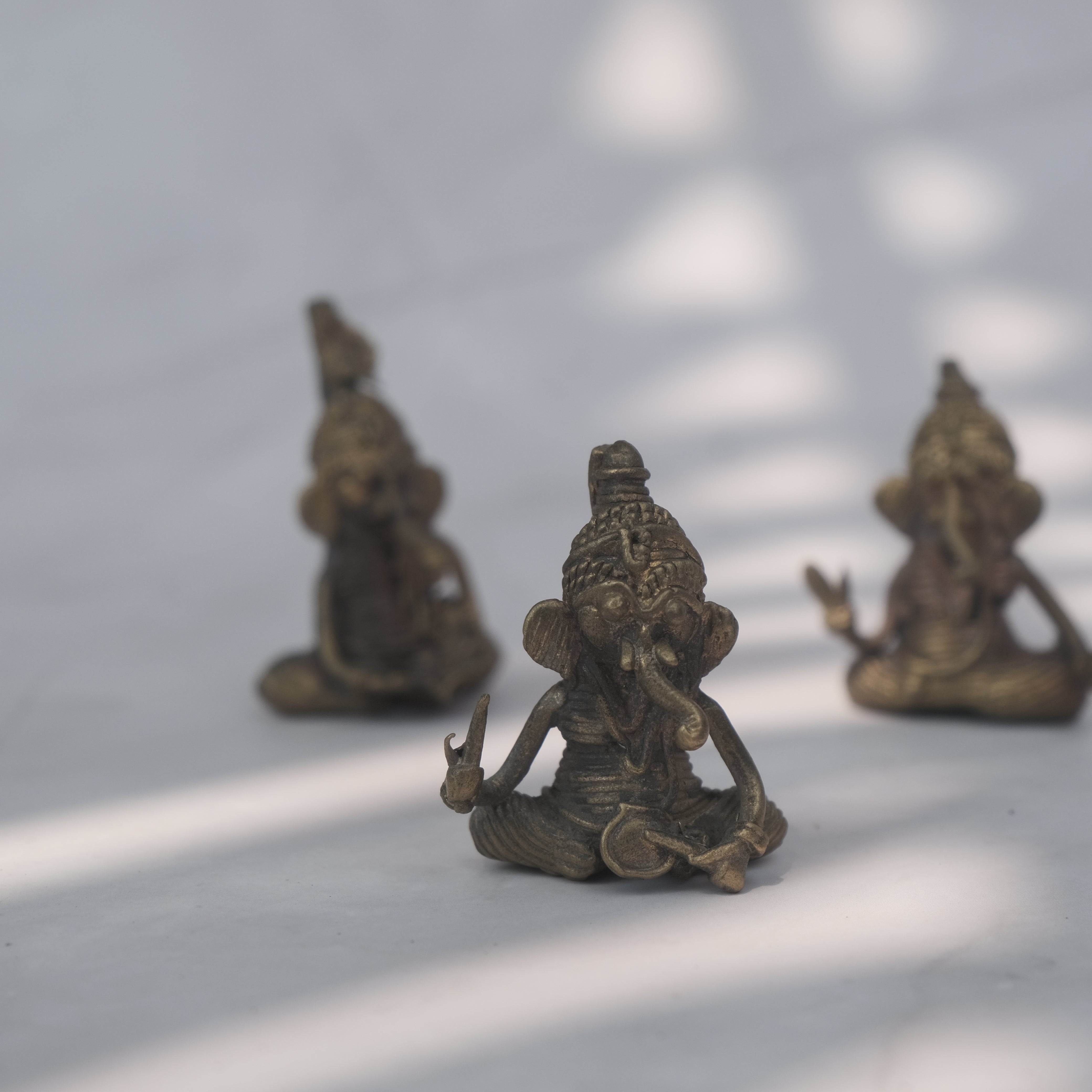 Dhokra Craft - Set of 3 Small Ganesh Home Decor – KalaKart